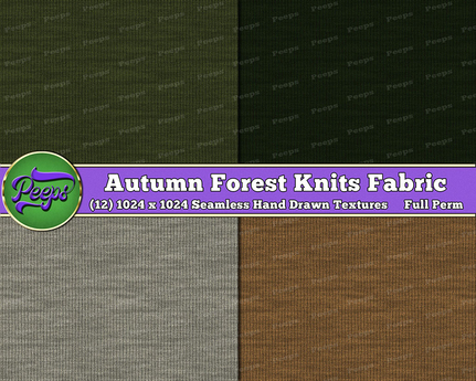 Second Life Marketplace - Peeps Textures Autumn Forest Knits Fabric