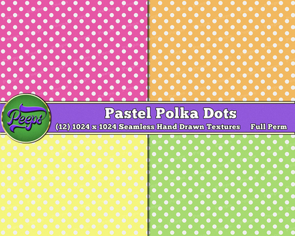 Second Life Marketplace - Peeps Textures Pastel Polka Dots
