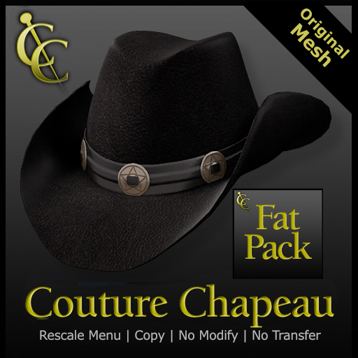 Second Life Marketplace - CC FAT PACK - CC Reno Cowboy Hat BOXED