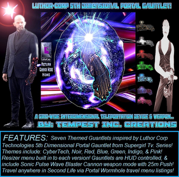 Second Life Marketplace - 5th Dimensional Portal Gauntlet Set!