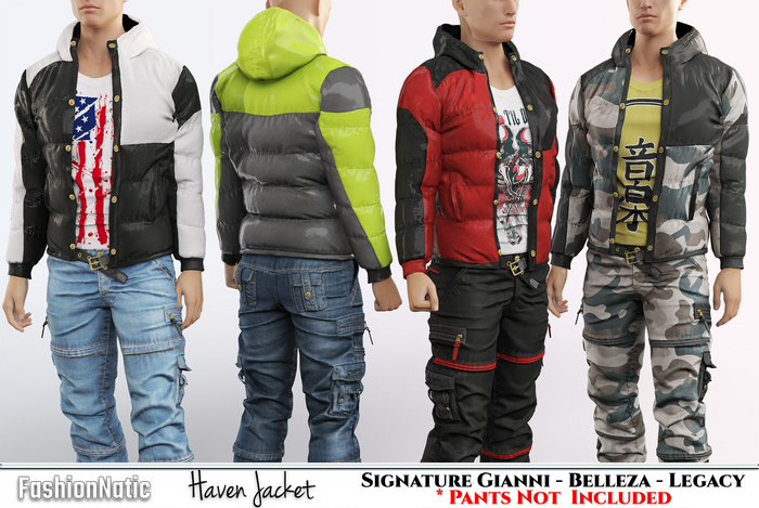 Second Life Marketplace - Haven Male Jacket Fatpack Colors - Signature ...