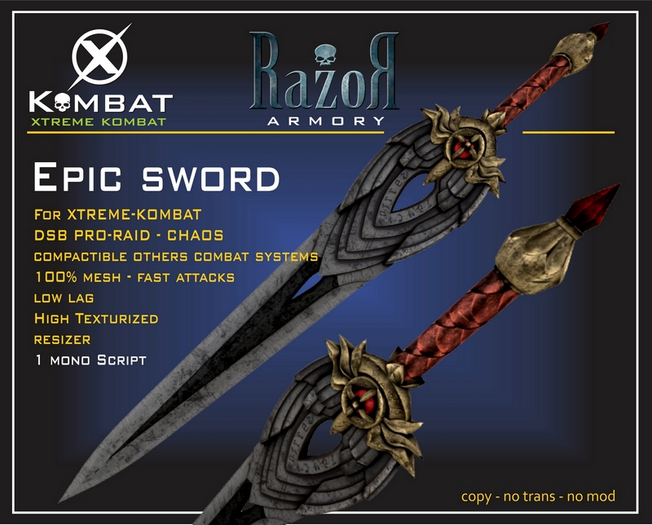 Second Life Marketplace - .::Razor::. >> Epic Greatsword