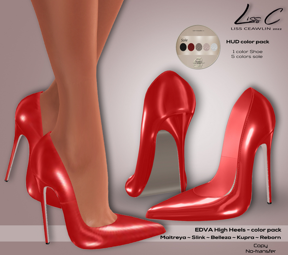 Second Life Marketplace - .:LC:. Edva High Heels (boxed) red
