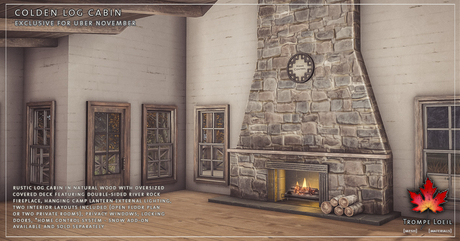 Second Life Marketplace - Trompe Loeil - Colden Log Cabin [mesh]