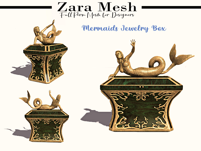 Second Life Marketplace - ZM - Mermaids Jewelry Box - FULL PERM MESH
