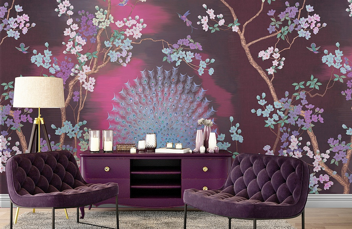 Second Life Marketplace - Zen Cherry blossoms Japanese Wall texture ...