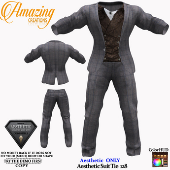 Second Life Marketplace - AmAzInG CrEaTiOnS Aesthetic Suit Tie 128