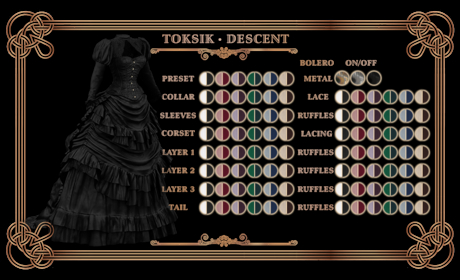 Second Life Marketplace - toksik - Descent Dress (Fatpack)
