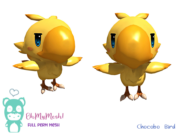 Second Life Marketplace - OhMyMesh! Chocobo Bird - Full Perm Mesh