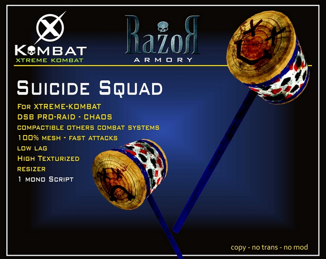 Second Life Marketplace - ..::Razor::.>> Suicide Squad