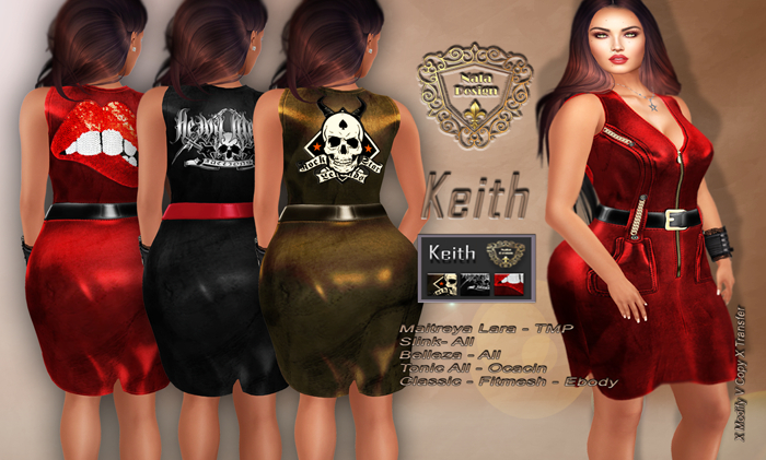Second Life Marketplace - Nala Design - Updated Keith Leather Dress ...