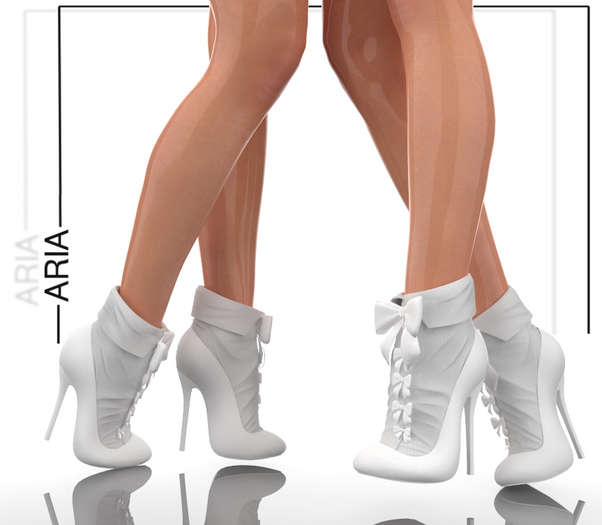 Second Life Marketplace - White Adela Shoes Maitreya Legacy Kupra ...