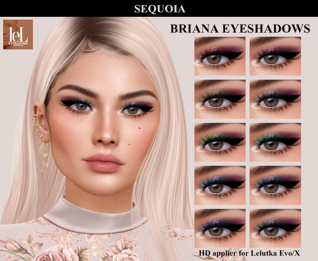 Second Life Marketplace - ::Sequoia:: Briana eyeshadow set for Lelutka ...