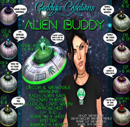 Second Life Marketplace - 14 )O( GC: Alien Buddy-The Earth is so ...