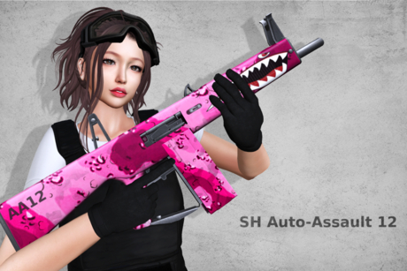 Second Life Marketplace - SH RP Prop gun - Auto-Assault 12 (Female Version)