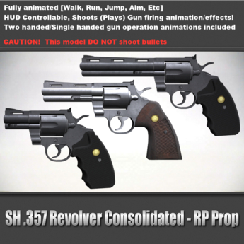 Second Life Marketplace - SH RP Prop Gun - .357 Revolver Consolidated