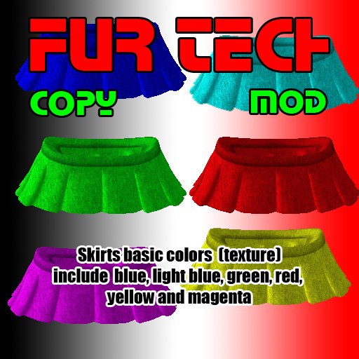Second Life Marketplace - [Fur Tech] Puchimono Skirt Basic Colors