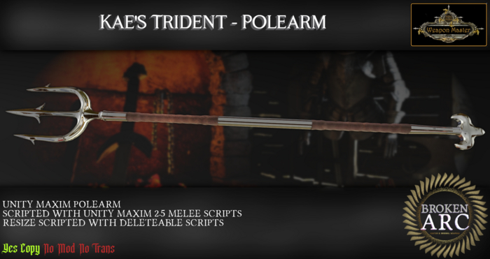 Second Life Marketplace - Kae's Trident - Polearm (UM v2.5 boxed)
