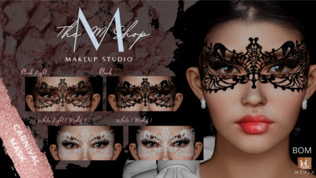 Second Life Marketplace - The M Shop - Carnival Mask- BOM (EvoX)