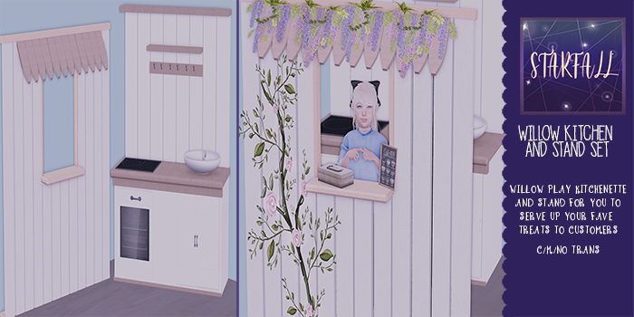 Second Life Marketplace - {Starfall} - Willow Kitchen & Stand Set