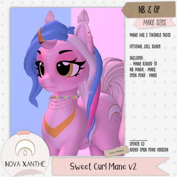 Second Life Marketplace - . NX . Sweet Curl Mane v2