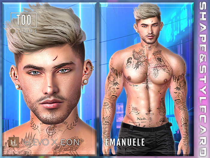 Second Life Marketplace - [TOO] Layers - EMANUELE Shape Lelutka EvoX Eon