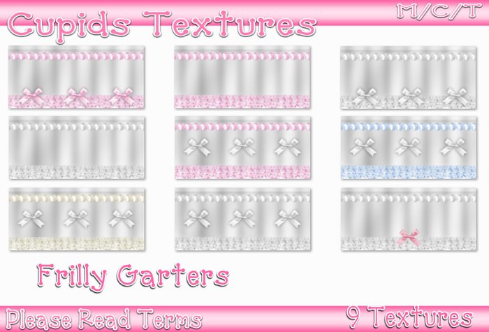 Second Life Marketplace - 9 Frilly Garter Textures