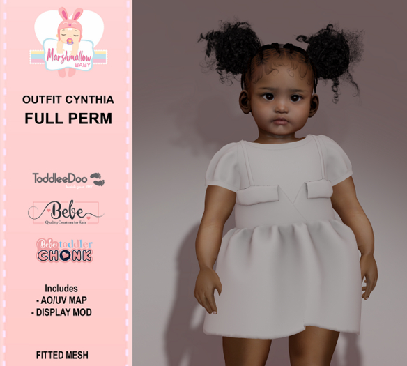 Second Life Marketplace - *MB* Full perm Outfit Cynthia (TD, BB toddl ...