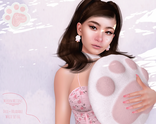 Second Life Marketplace - Murden Mittens Cushion [white set - deco ...