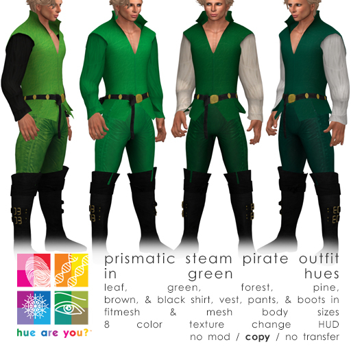 Second Life Marketplace - "hue are you?" green hues prismatic steam ...