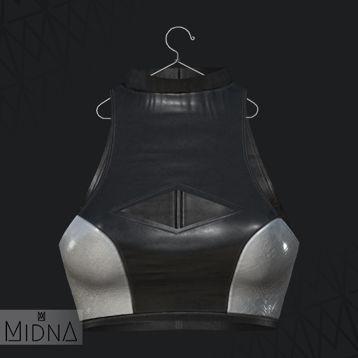 Second Life Marketplace - MIDNA - Nora Top - BLACK & WHITE
