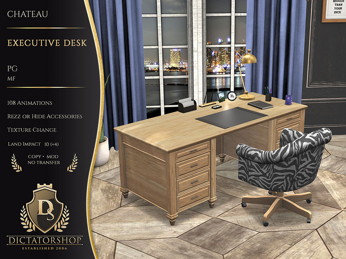 Second Life Marketplace - [Ds] Chateau - Executive Desk PG