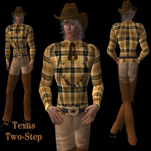 Second Life Marketplace - Cowboy Texas Two Step Includes Hat Chaps ...