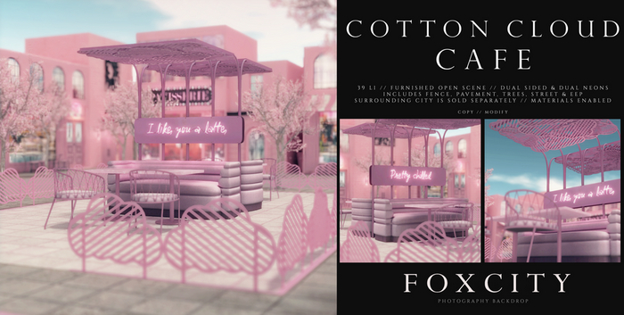 Second Life Marketplace - FOXCITY. Photo Booth - Cotton Cloud Cafe