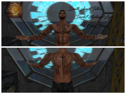 Second Life Marketplace - _Luna'S Tattoo_.. Death Angel 3 Opacity Only Bom