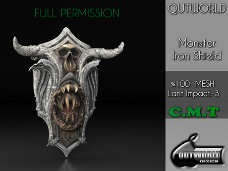Second Life Marketplace - .::QUTWORLD Monster Iron Shield::.FP