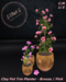 Second Life Marketplace - Clay Pot Trio Planter - Bronze / Pink