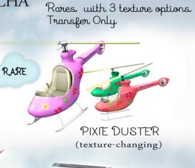 Second Life Marketplace - {what next} Pixie Duster Helicopter - RARE (wear)