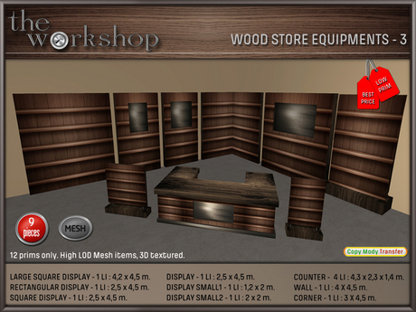 Second Life Marketplace - WOOD STORE EQUIPMENTS - 3