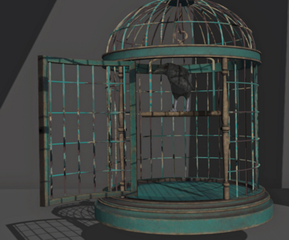 Second Life Marketplace - H2 - Crow Cage Mesh (pose bento)Sound on/off