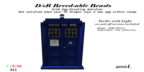 Second Life Marketplace - D/sR Egg-Dicating Notifier - Tardis