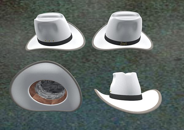 Second Life Marketplace - Lloyd Buckaroo Hat - SILVER BELLY [BOXED]