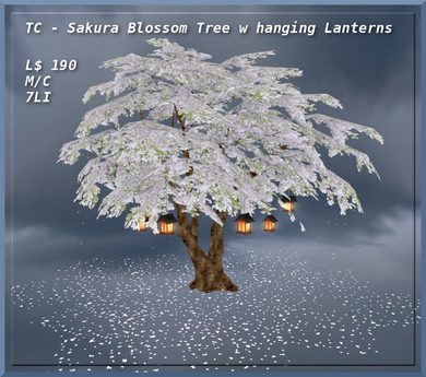 Second Life Marketplace - Sakura Blossom Tree w hanging Lanterns