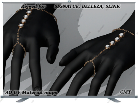 Second Life Marketplace - Hands chain Rigged BELLEZA, SIGNATURE, SLINK