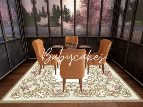 Second Life Marketplace - Gold Scroll Leaf Rug