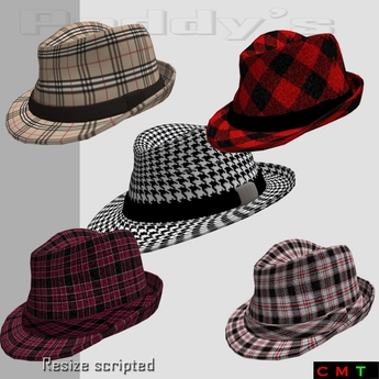 Second Life Marketplace - Paddy's Red Plaid Fedora with Shawl