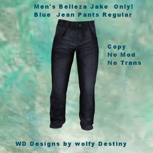 Second Life Marketplace - Men's Belleza Jake Blue Jean Pants Regular Boxed