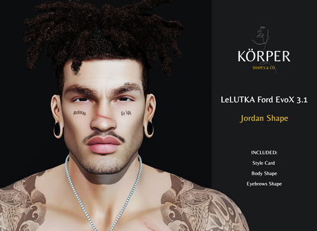 Second Life Marketplace - Korper - Jordan Shape (Lelutka Ford head)