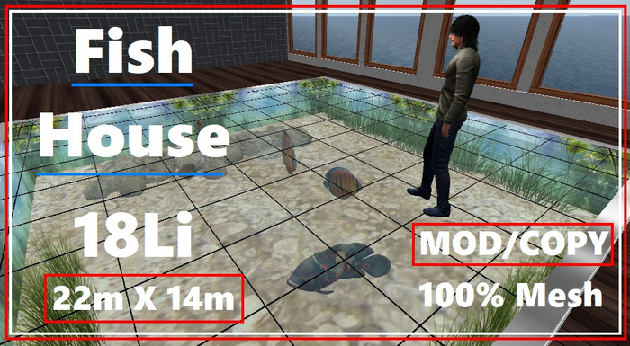 Second Life Marketplace - Fish House 18Li Aquarium.