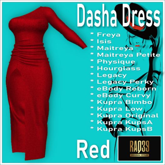Second Life Marketplace - [R39] Dasha Dress -Red